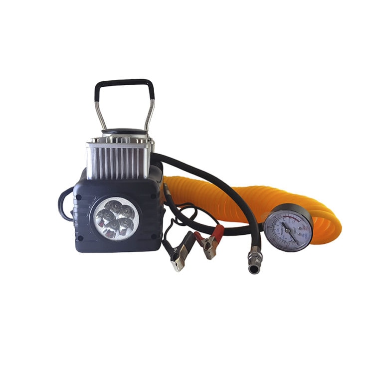 Compresor De Aire Metal Doble Cilindro Con Luz Led 12v Bolso - EVER SAFE®